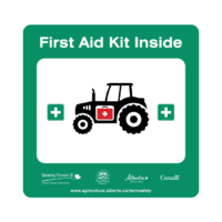 First Aid Kit Inside sticker | AgSafe Alberta